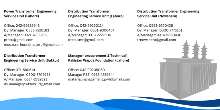 Distribution Transformer Repairing – Pakistan Wapda Foundation (PWF)